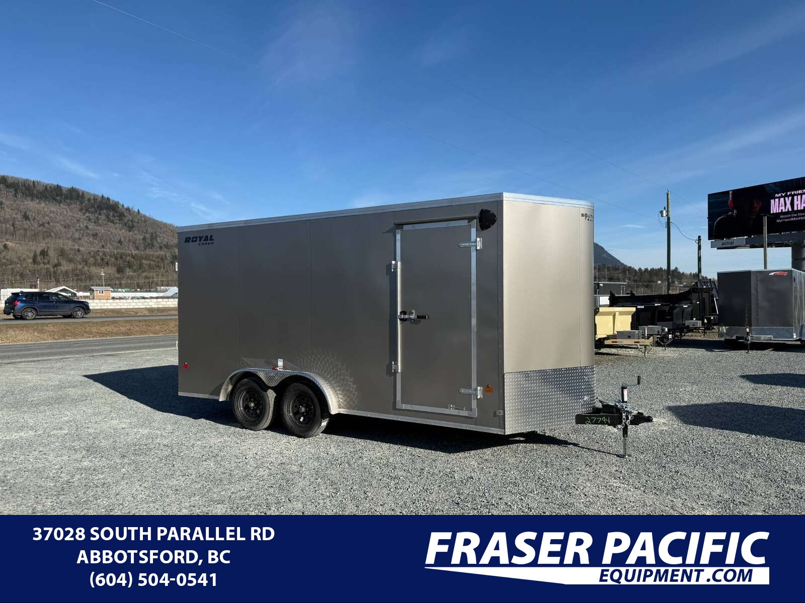 2025 Royal Cargo 7.5X16 V-NOSE RAMP DOOR EXTRA HEIGHT Cargo / Enclosed Trailer Pewter 7700lb GVW ...