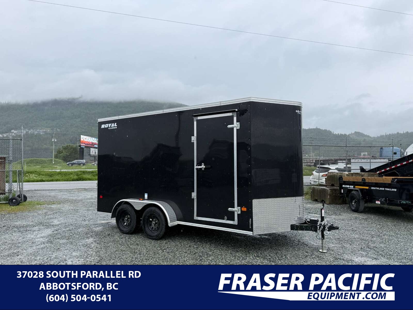 2026 Royal Cargo 7X14 V Nose 7700LB GVW RAMP DOOR Gloss Black Enclosed ...