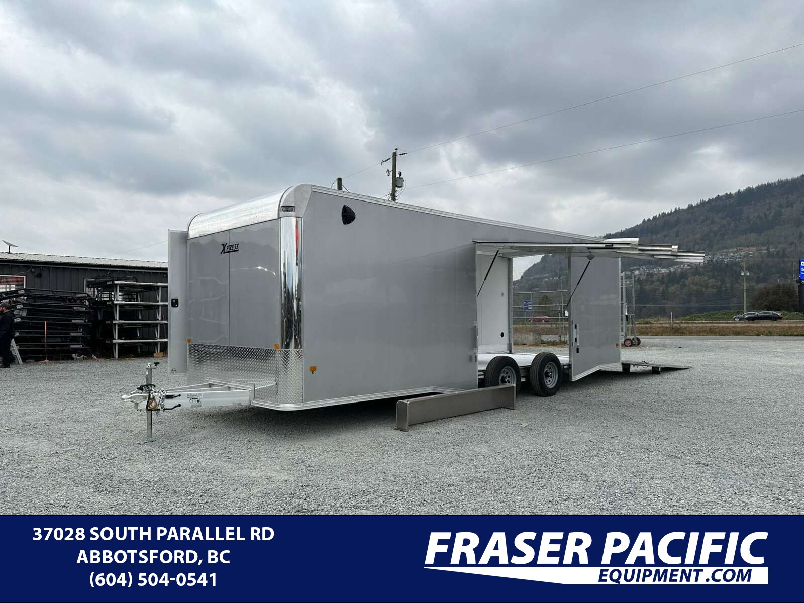 2026 ALCOM ALUMINUM 8.5x24 CAR TRAILER 9900lb GVW SILVER LARGE ESCAPE ...