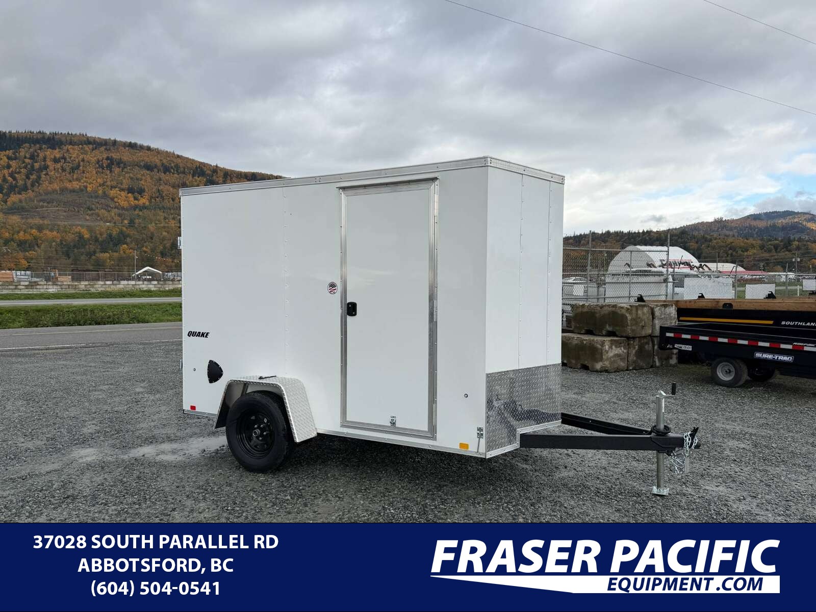 2026 Impact Quake 6x10 V Nose Cargo / Enclosed Trailer White Barn Doors ...