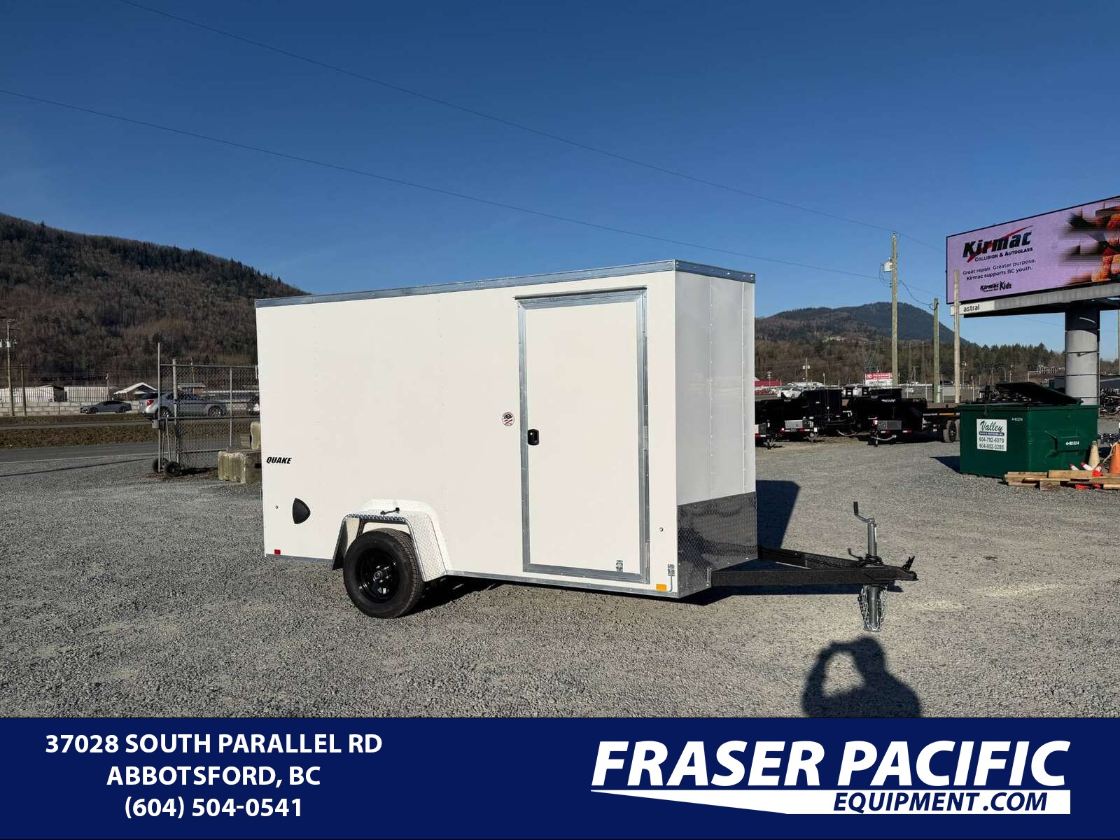 2026 Impact Quake 6x12 V Nose Cargo / Enclosed Trailer White Ramp Door ...