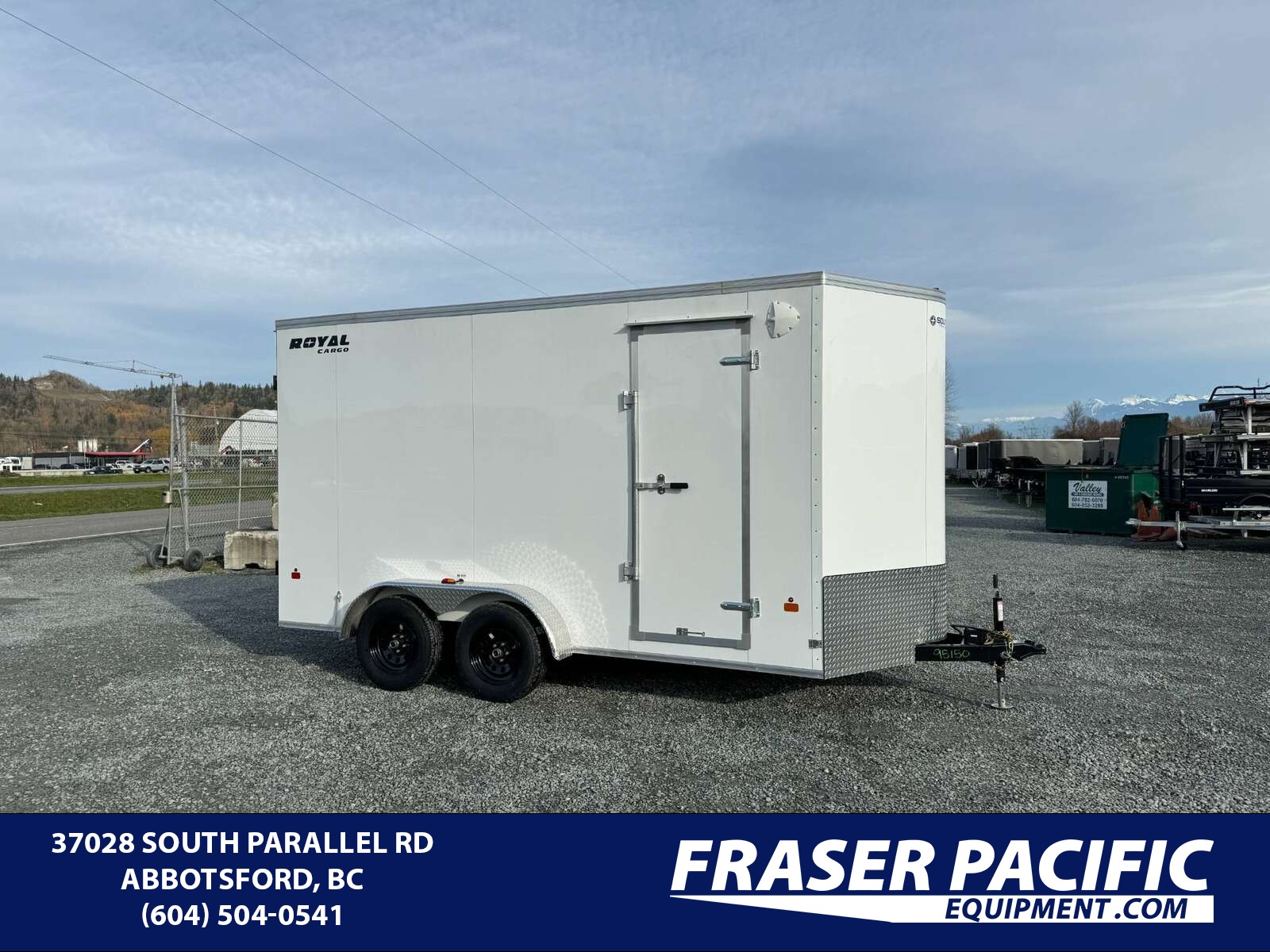 2026 Royal Cargo 7X14 V Nose 7700LB GVW BARN DOORS WHITE Enclosed ...