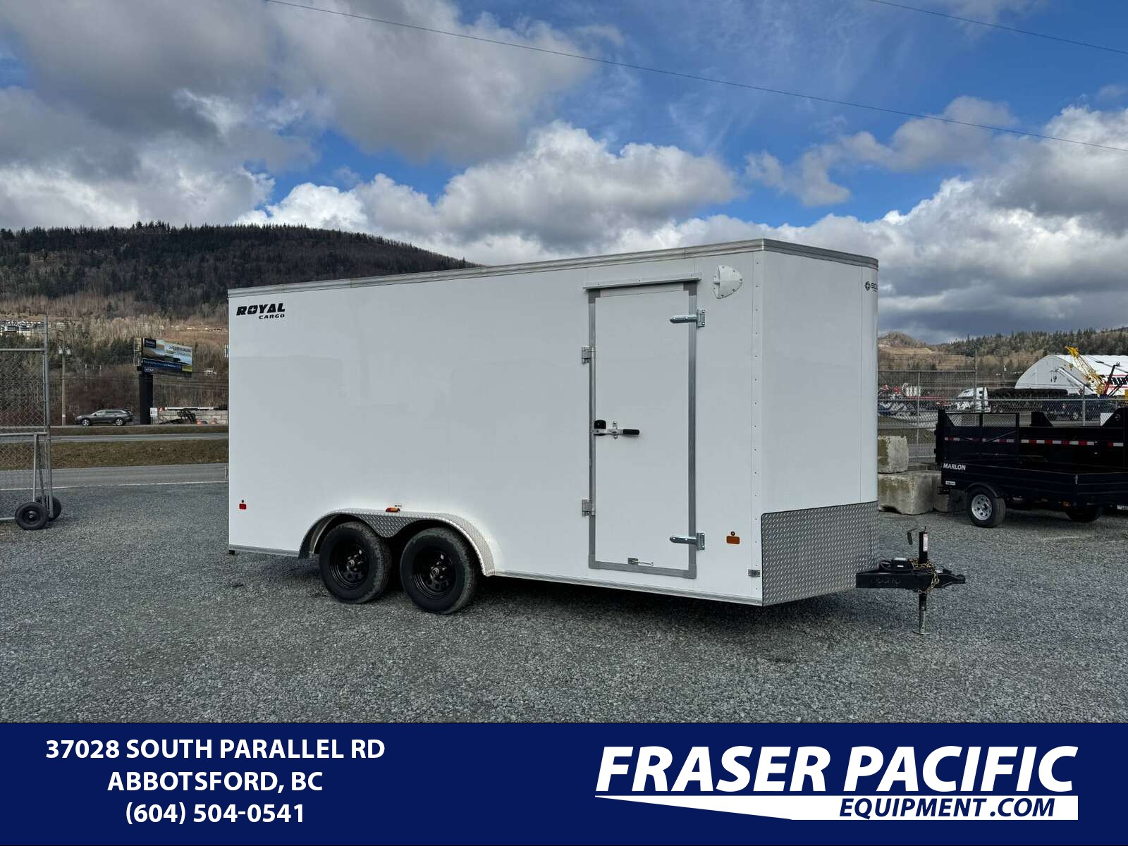 2026 Royal 7.5X16 V-NOSE RAMP DOOR EXTRA HEIGHT Cargo / Enclosed Trailer White 7700lb GVW ...