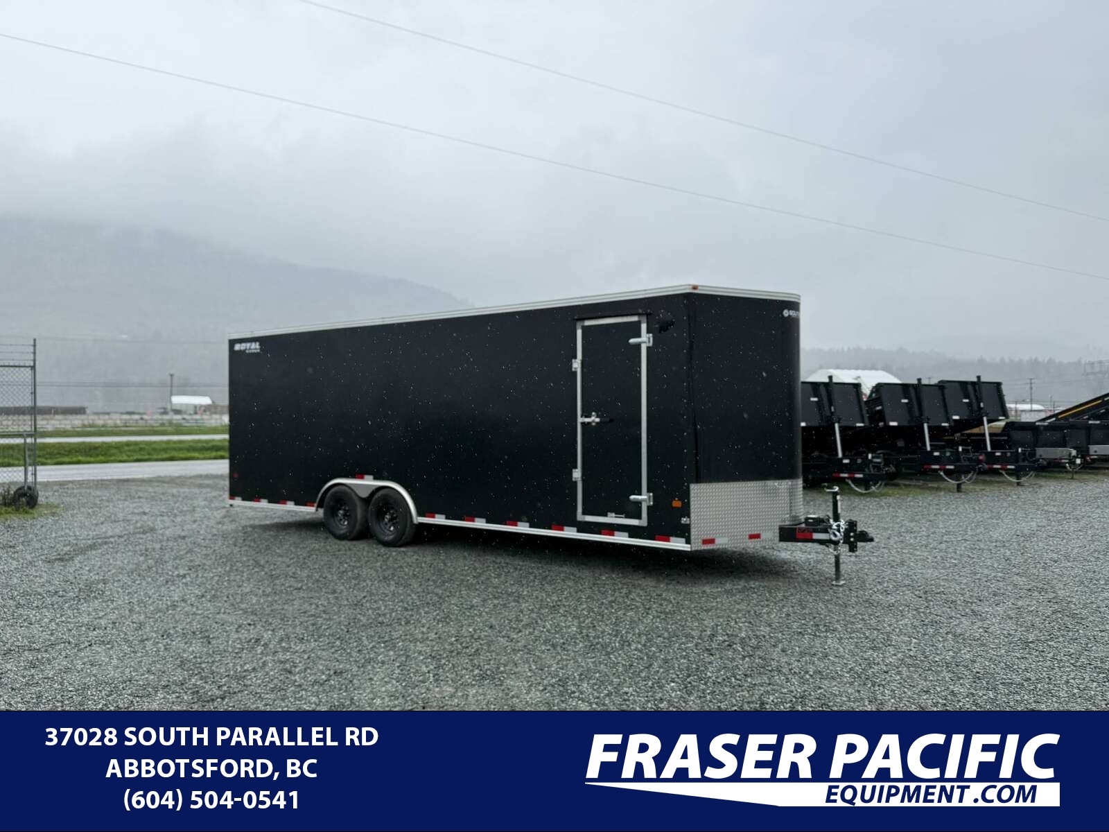 2025 Royal Cargo 8.5x24 V Nose Car Hauler Cargo / Enclosed Trailer 11,400lb GVW Black Ramp Door ...